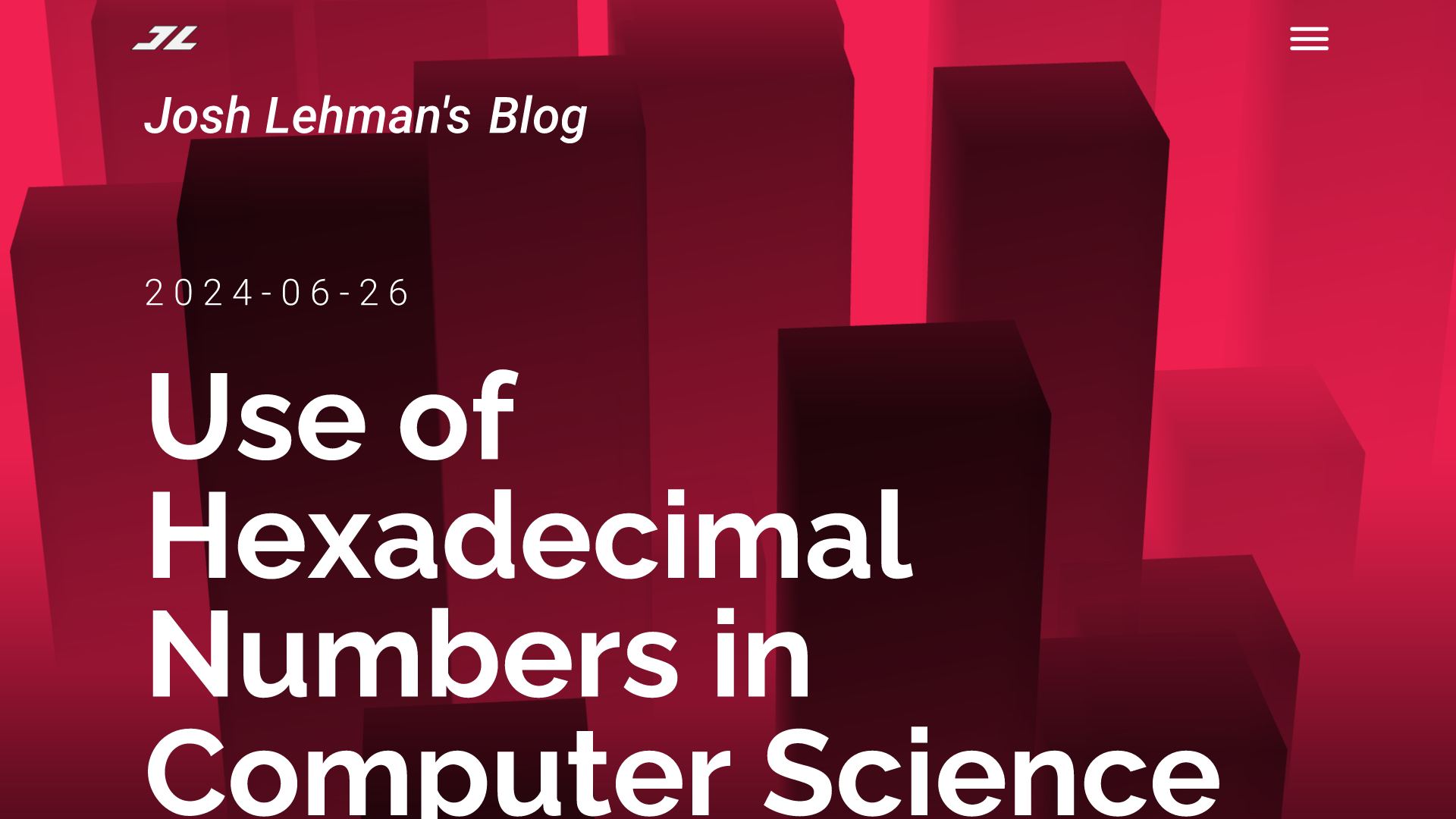 Use Of Hexadecimal Numbers In Computer Science Josh Lehman Portfolio Site 3219